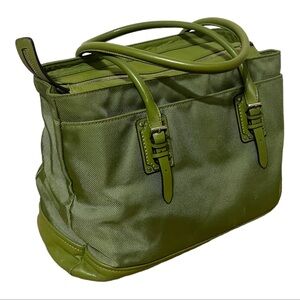 Tumi | Bags | Tumi Rare Ballistic Alpha Leather Two Handle Green Tote Purse Carryon Luggage ...